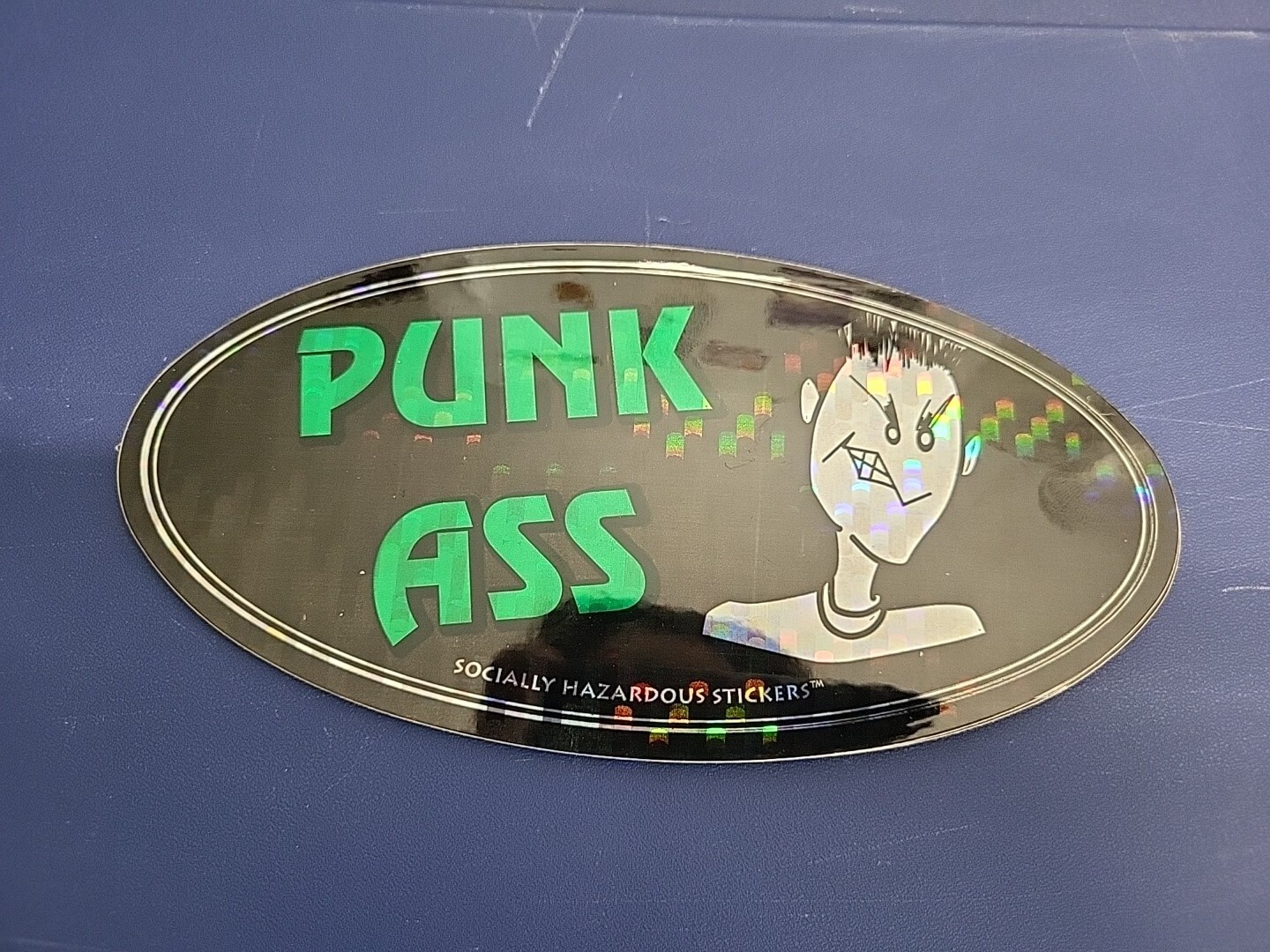 Vintage 1990s Socially Hazardous Bumper Sticker Punk Ass 7 In | eBay