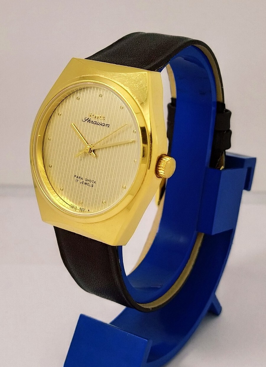 HMT Shrawan Golden Dial with Lines, Mechanical Watch 17J Collectible GP ...