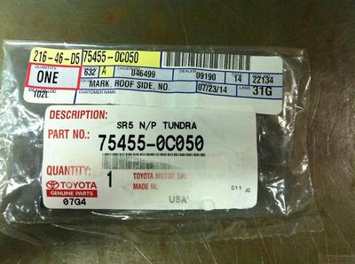 OEM Toyota Tundra Sequoia SR5 Side Emblem (75455-0C050) | eBay