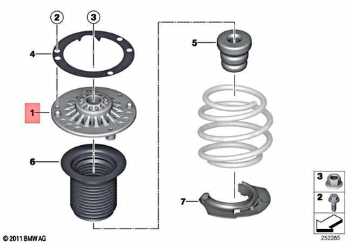 Genuine BMW Strut Mount 31305A3C0D0 | eBay