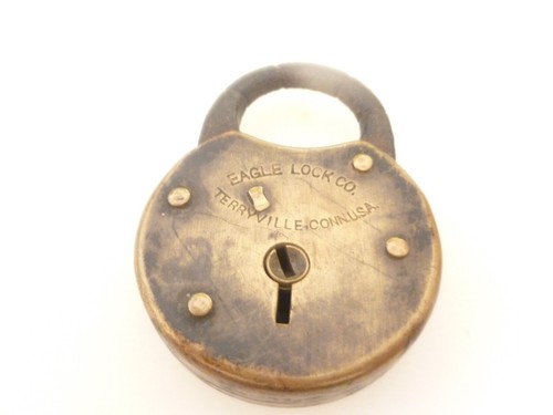 Vintage Brass Eagle Padlock USA No Key | eBay