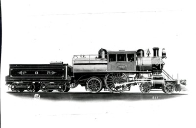 P&R RDG reading railroad 385 4-2-2 camelback 5x7 builders view photo | eBay