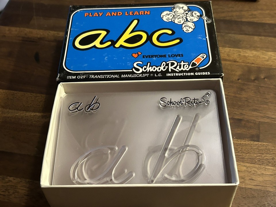 Vintage School-Rite Lettering Templates Upper Case And Lower Case ...