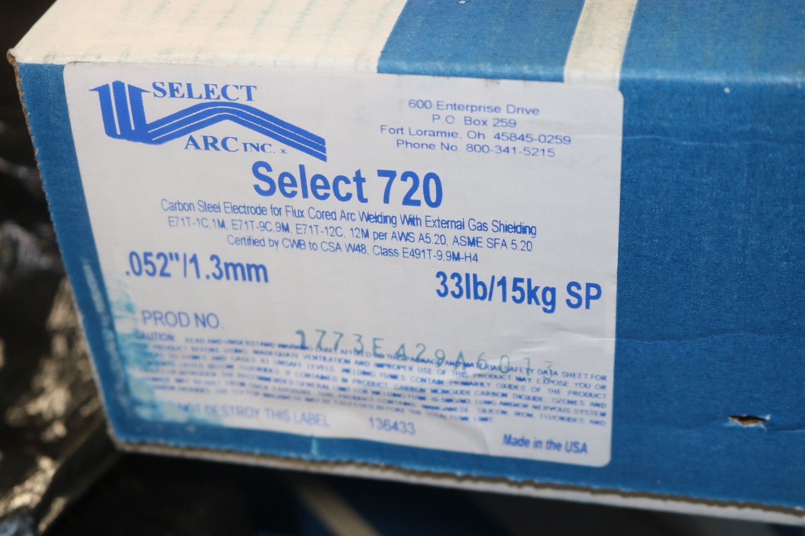 33 LB Spool SELECT ARC Welding Wire .052"/1.3MM 1773E429A6013 | eBay