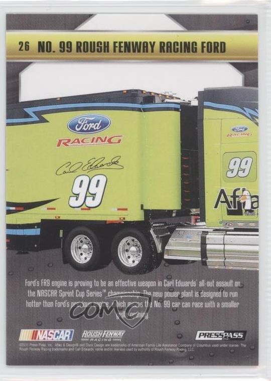2011 Stealth Holofoil 28/99 Carl Edwards No 99 Roush Fenway Racing Ford ...