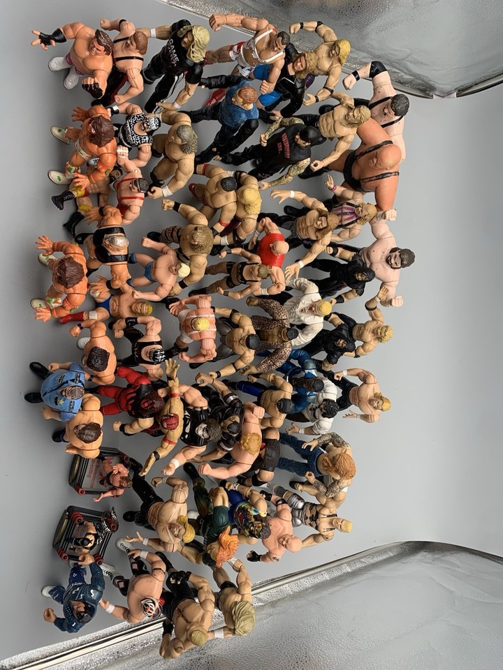 WWF Hasbro LJN Jakks Wrestling Figures Huge Lot of 62 Figures Vary in ...