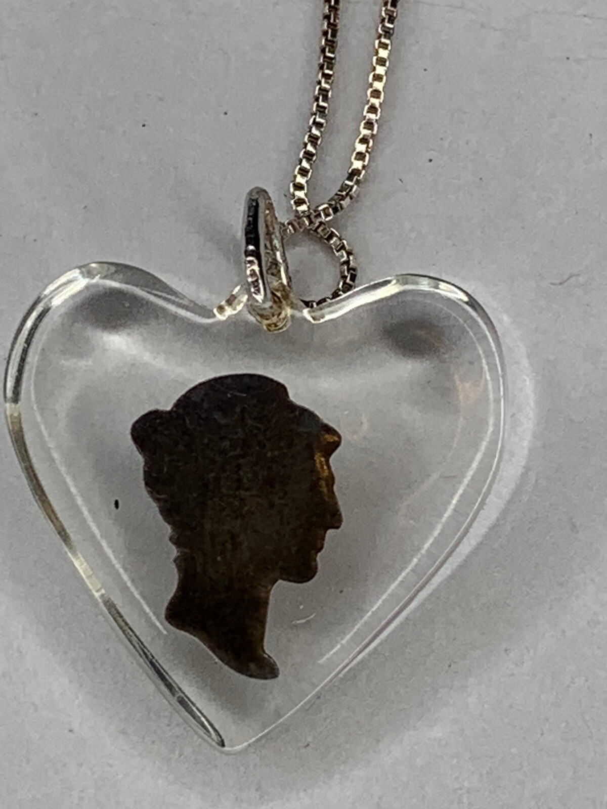 1940s sterling silver floating mercury dime head luci… - Gem