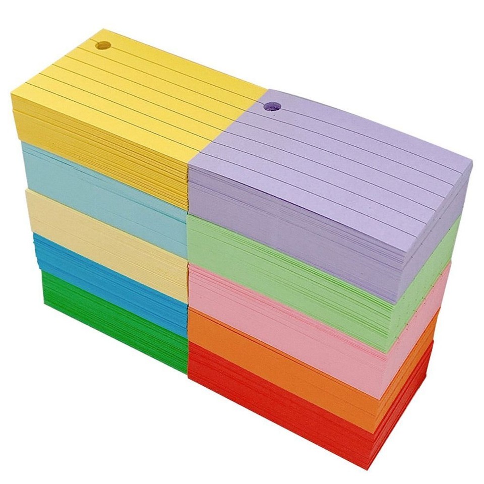 Horizontal Line Loose-Leaf Index Cards Loose-Leaf Flash Cards Revision ...