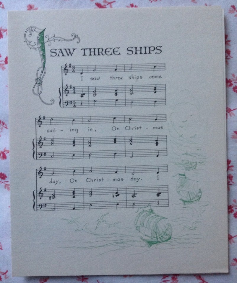 Vintage UNUSED Christmas "I Saw Three Ships" Charles R. Thomson ...