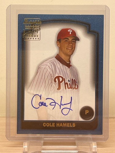 2003 bowman Cole Hamels RC Auto rookie autograph sign of the future ...