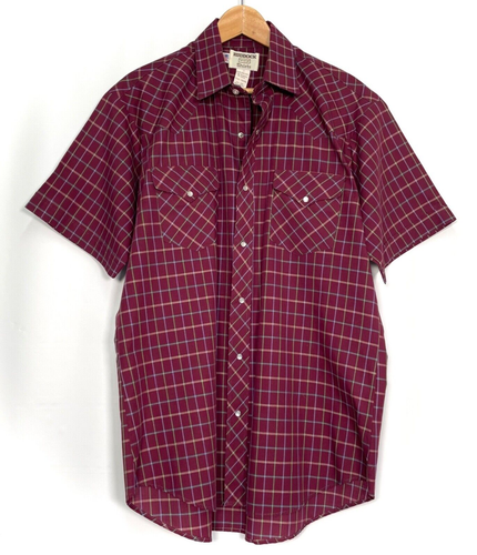 Vintage RUDDOCK Western Shirt Extra Long Tail Pearl Snap Plaid USA, Men ...
