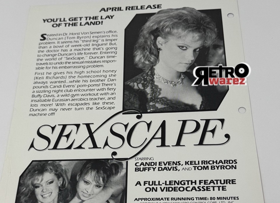 Candi Evens Keli Richards - Movie Flyer 8.5x11” DS AD SLICK adult film ...