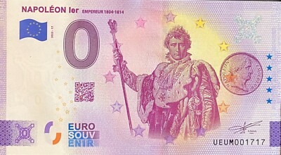 BILLET 0 EURO NAPOLEON 1er EMPEREUR 1804-1814FRANCE 2022 NUMERO DOUBLON ...