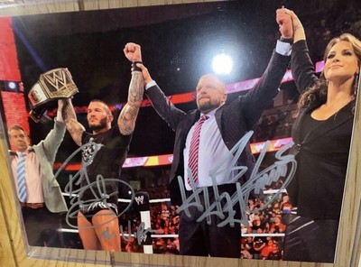 Randy Orton AND Triple H Signed 8x10 Wwe Wwf Rare w/COA Evolution THE ...
