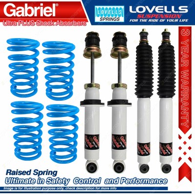 F+R Raised Gabriel Ultra PLUS Shocks Coil Spring for Mitsubishi Pajero ...