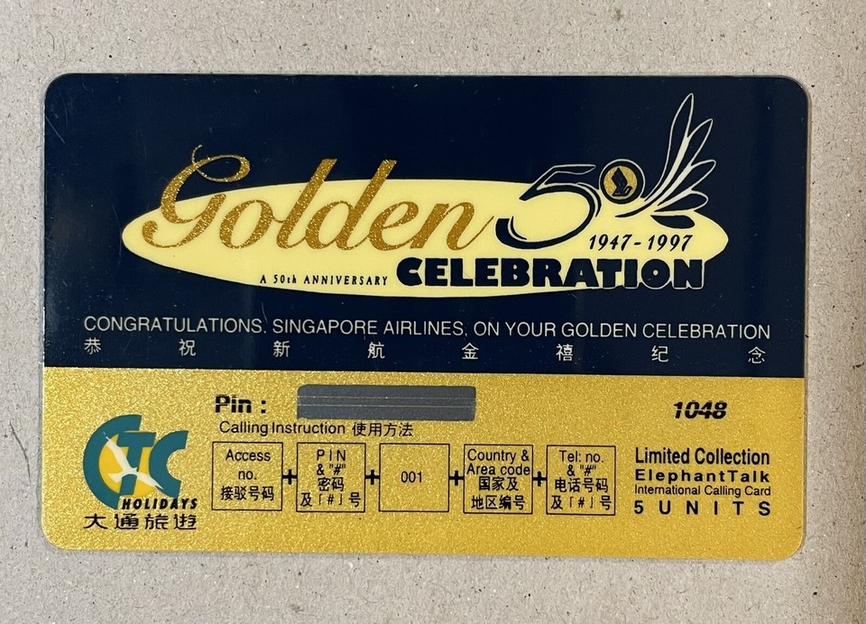 50th Golden Celebration Singapore Airlines plane International Calling ...
