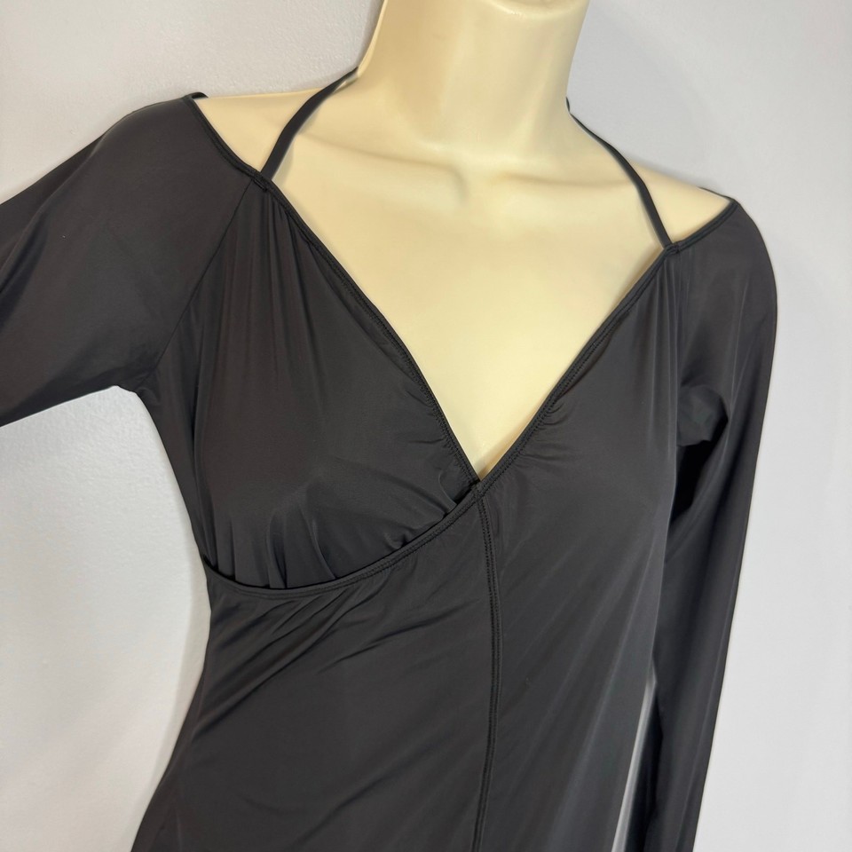 Skims Onyx Night Out Mini Dress Black Stretch Sexy Club Women's XL New ...