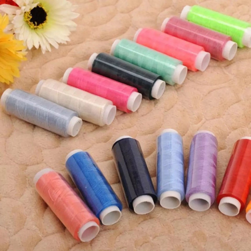 39Pcs Colored Sewing Thread Set Mixed Colors Polyester Spool For DIY ...