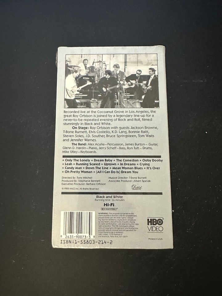Roy Orbison and Friends VHS Sealed! Watermarks! RARE! IGS! CGC! VHS ...