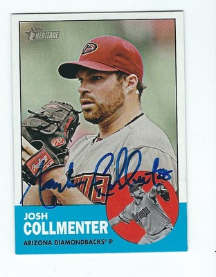 Autographed 2012 Topps Heritage Josh Collmenter Arizona Diamondbacks ...