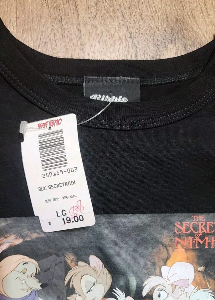 Vintage NWT Secret Of Nimh Shirt T-shirt Womens Large Slim New Hot ...