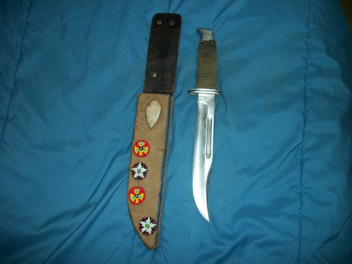 buck custom 120 fix blade knife and sheath | eBay