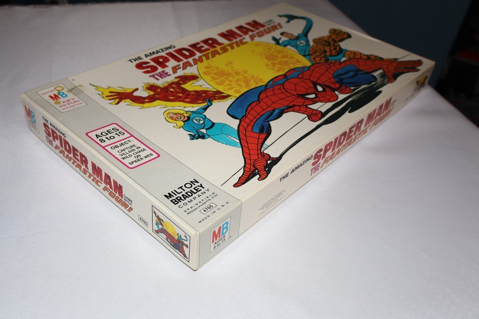 1977 Amazing Spider Man Fantastic Four Board Game Incomplete Playable ...