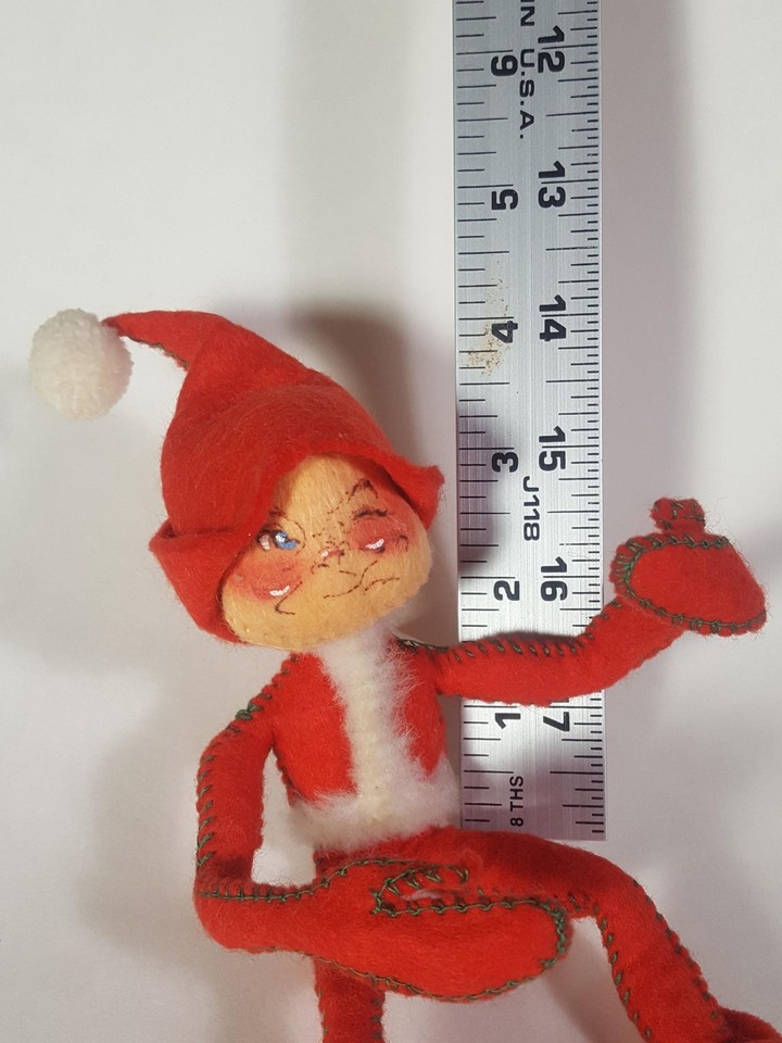Vintage Annalee winking elf doll collectible 1957 Felt doll shelf ...
