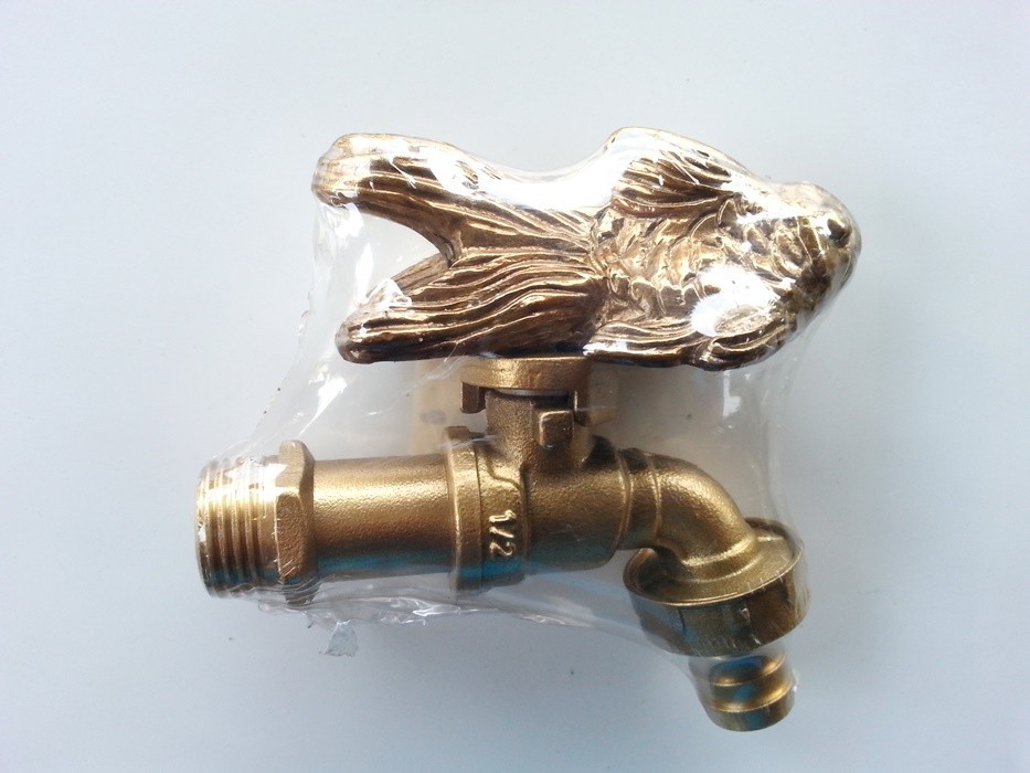 Brass Garden Tap GOLD FISH Spigot Faucet Vintage Yard Water Home Decor ...