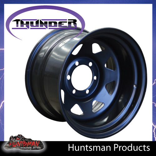 16x10 6 Stud Black Thunder Steel Wheel Rim -44 Offset. 6/139.7suit ...