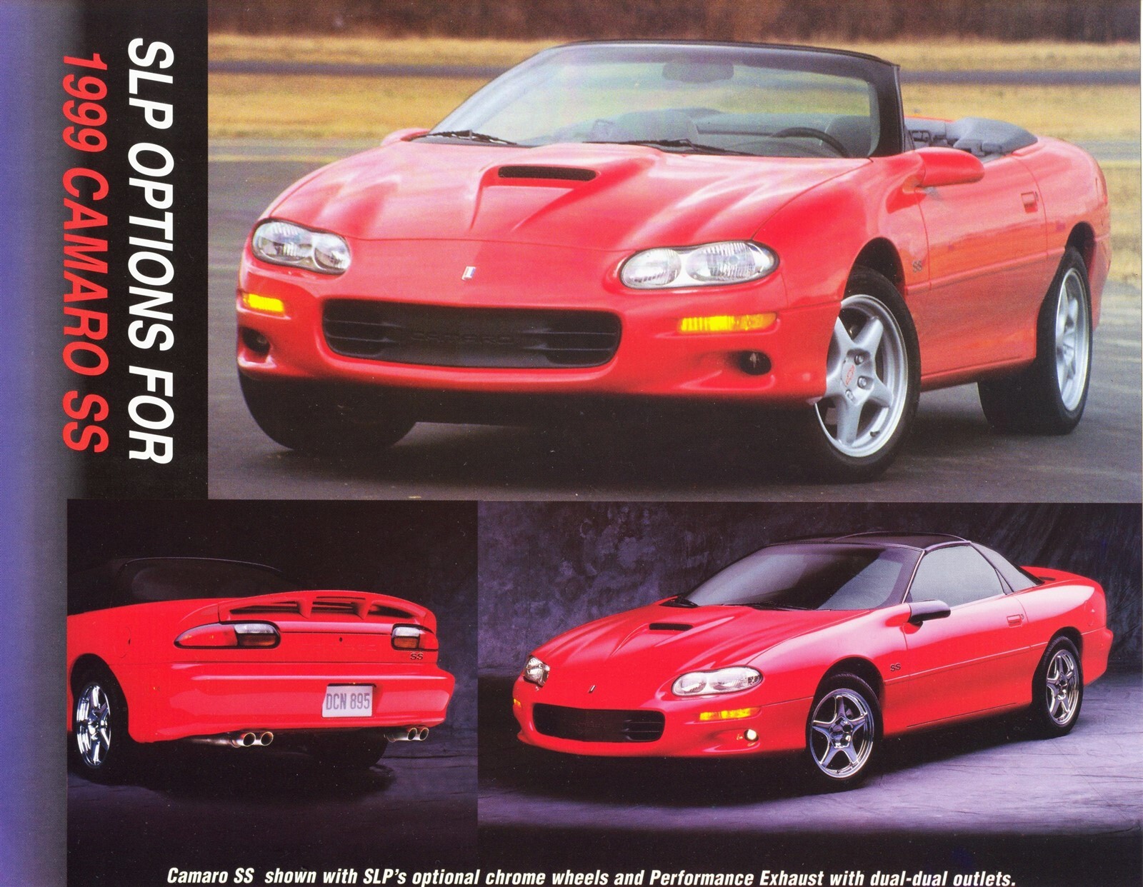1999 Chevrolet Camaro SS SLP Engineering Two-Sided Sales Brochure Sheet ...