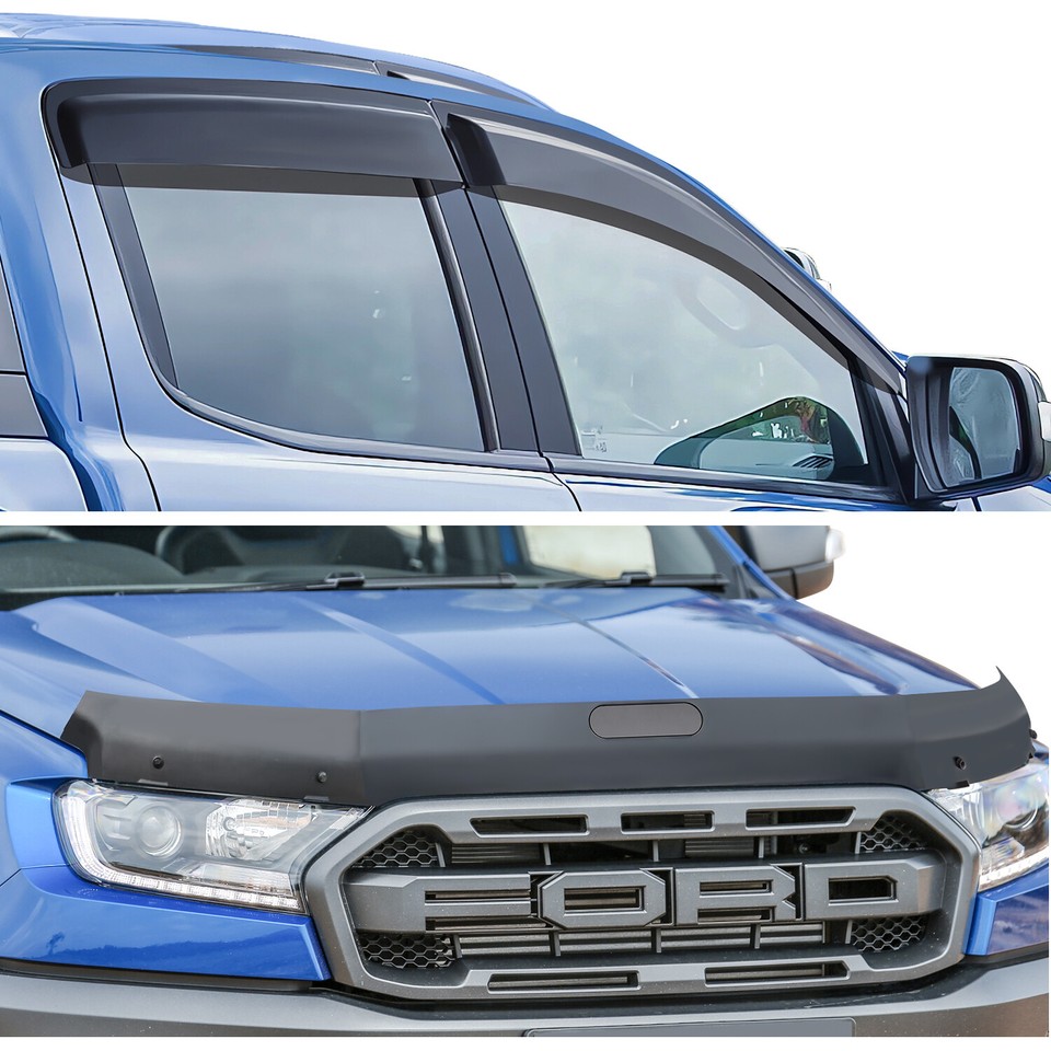 Bonnet Guard Wind Deflectors for Ford Ranger Wildtrak 2016-2021 T7 ...