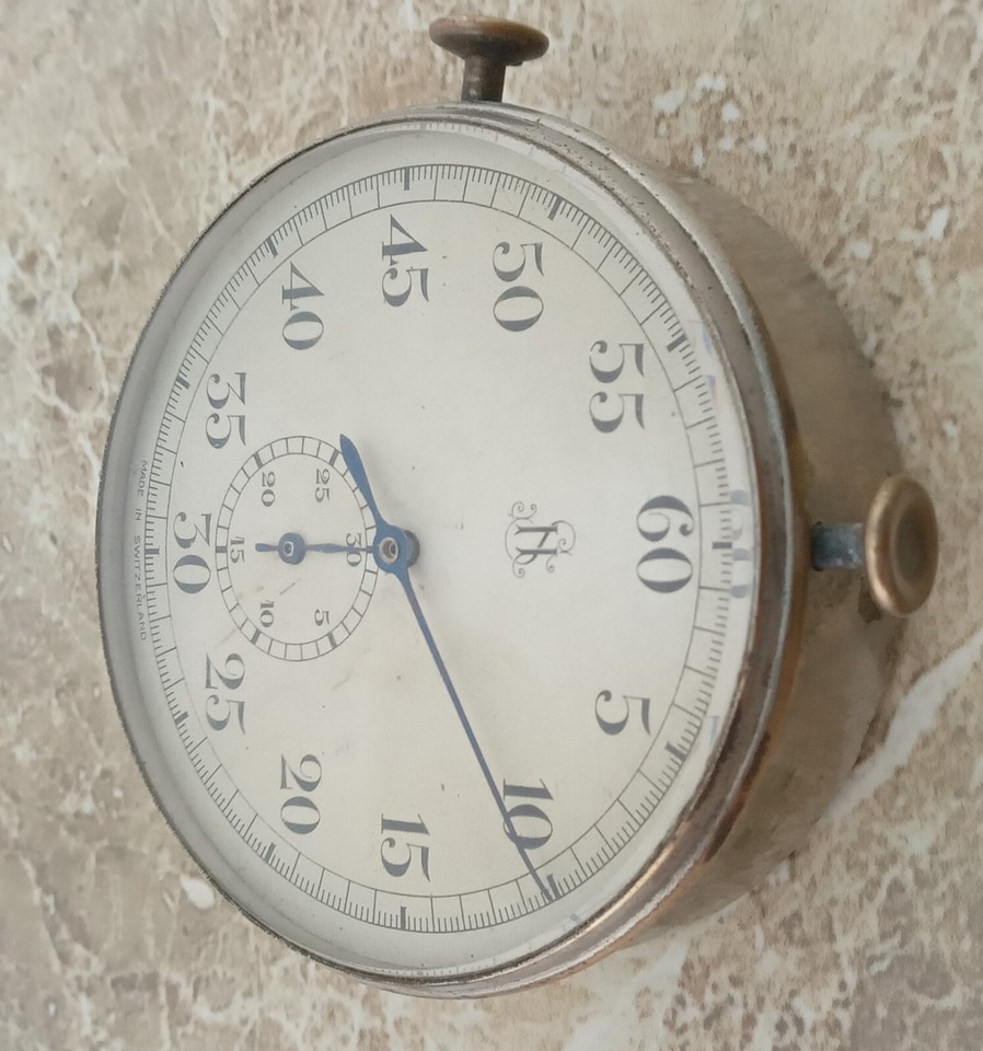 Substantial WW1 Nickel RFC Air Ministry Bomb Aimers Timer Stop Pocket ...