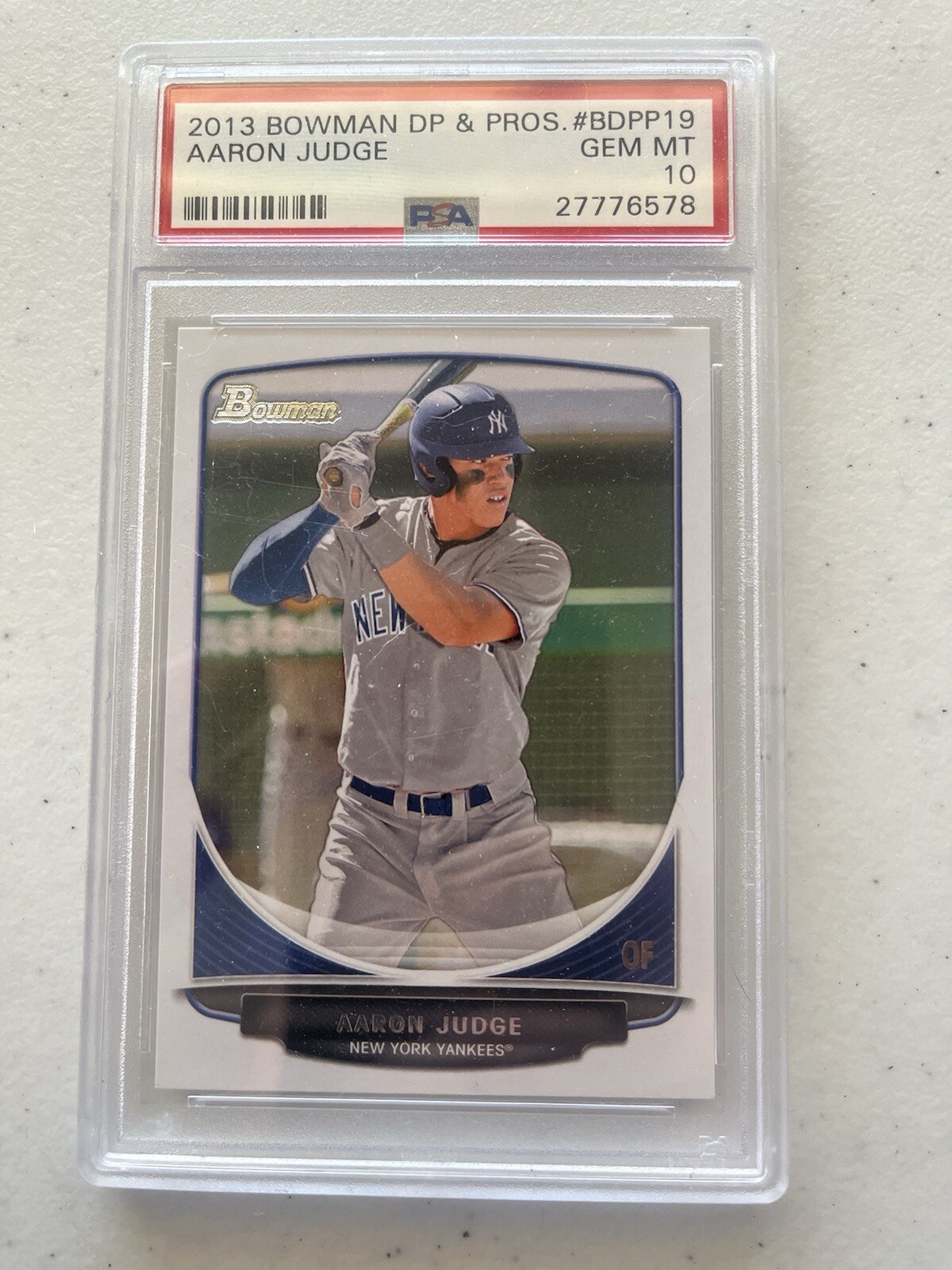 PSA 10 AARON JUDGE 1st 2013 BOWMAN #BDPP19 YANKEES ROOKIE CARD RC GEM ...