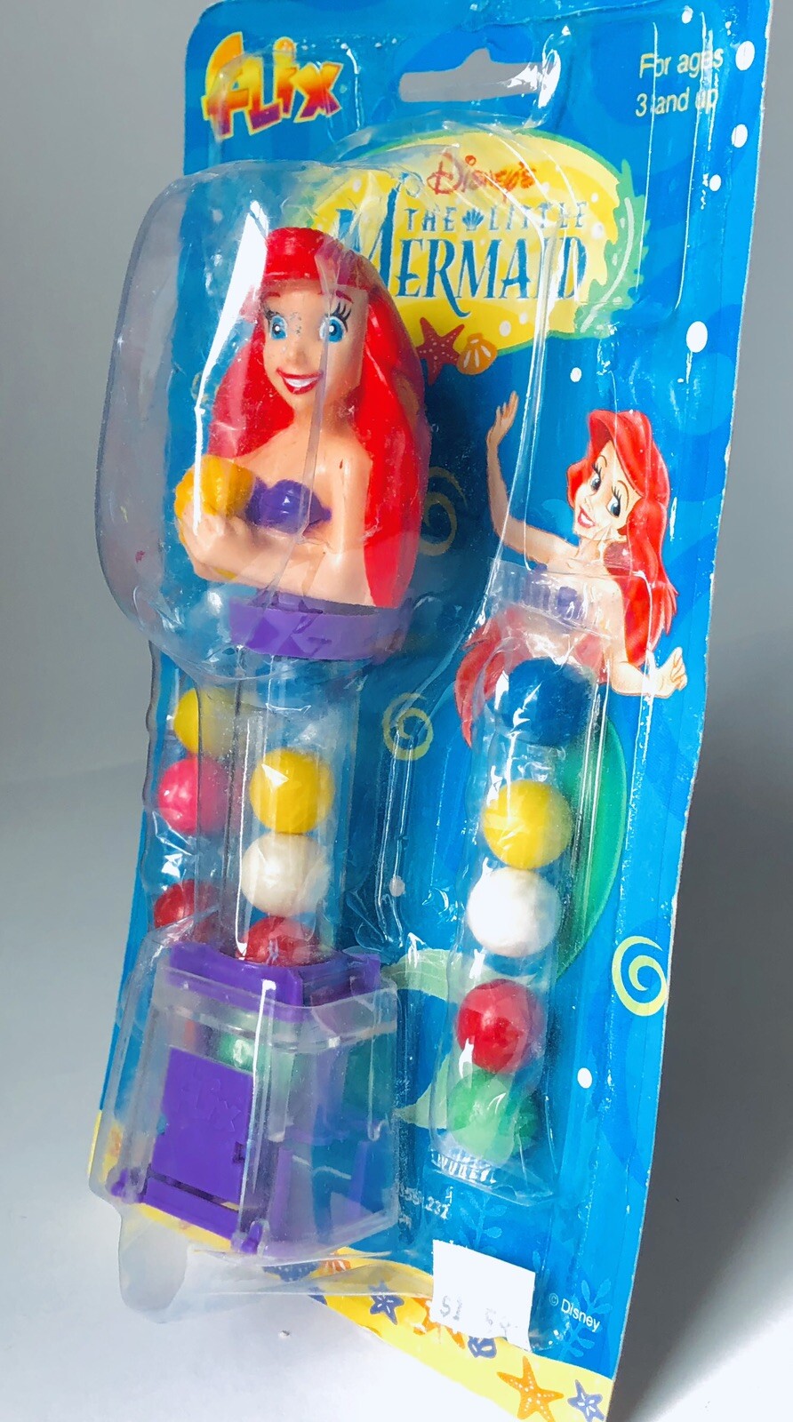Vintage 1997 Flix THE LITTLE MERMAID Mini Bubble Gum Machine 6” Candy ...