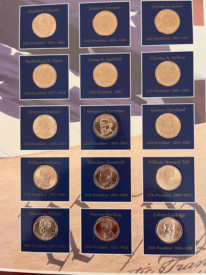 US PRESIDENTIAL DOLLAR COIN SET & BOOK | eBay