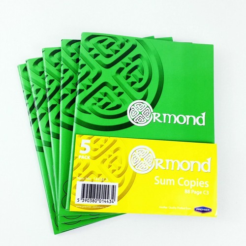 5 X Maths Exercise Book School Homework Copy Notebook Grid C3 Paper 88 ...