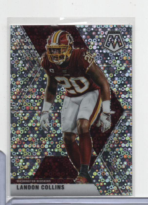 Landon Collins Redskins Mosaic Silver Sequence/Red 199 Panini 2020 ...