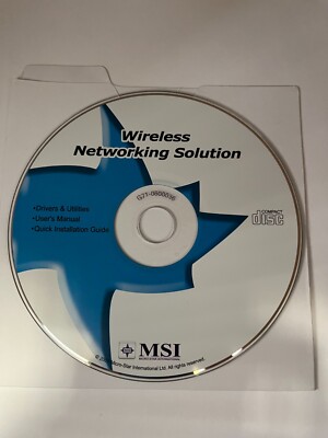 MSI Wireless Networking Solution CD-ROM (Micro-Star International Ltd ...