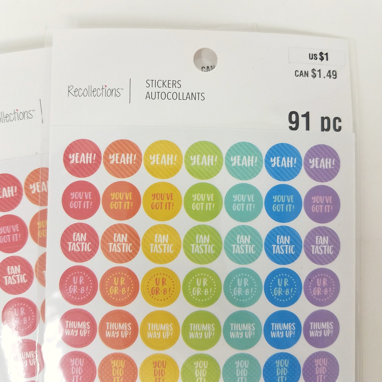 Teacher Reward Stickers 12 PACK Recollections Stickers for sale online ...