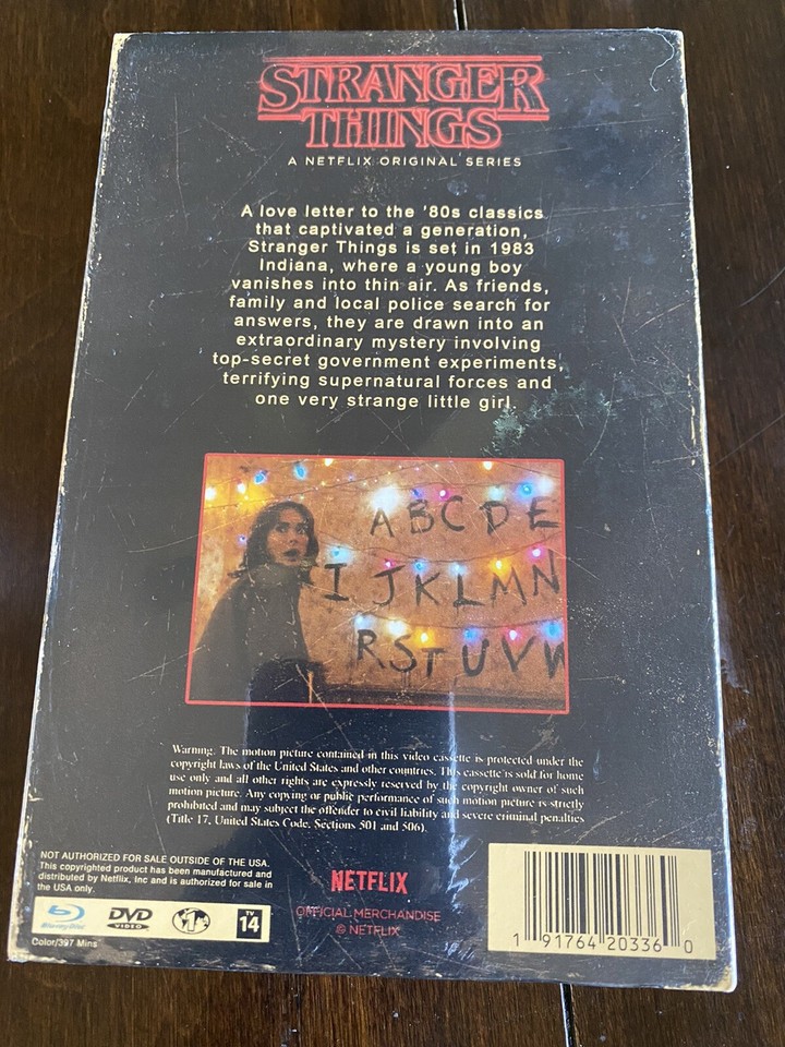 STRANGER THINGS SEASON 1 COLLECTOR'S EDITION BLU-RAY DVD DISC BOX SET ...