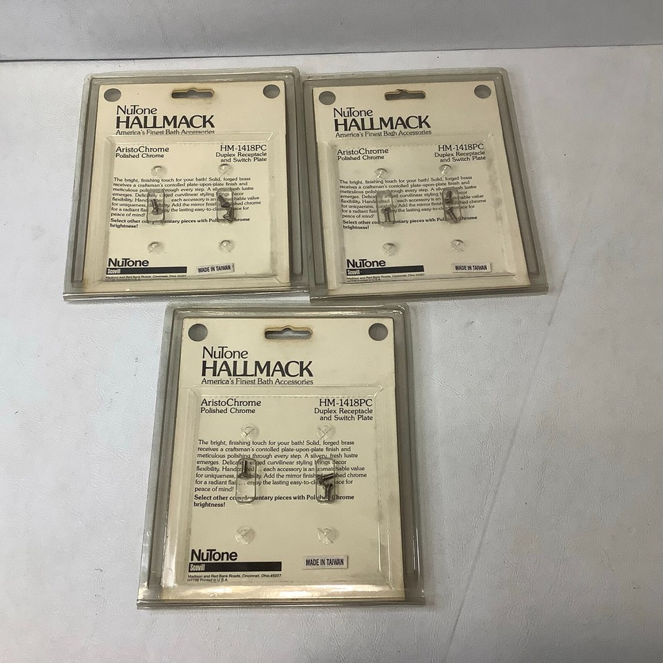NIP Lot of 3 Vtg Nutone Hallmack Aristochrome Duplex Receptacle ...