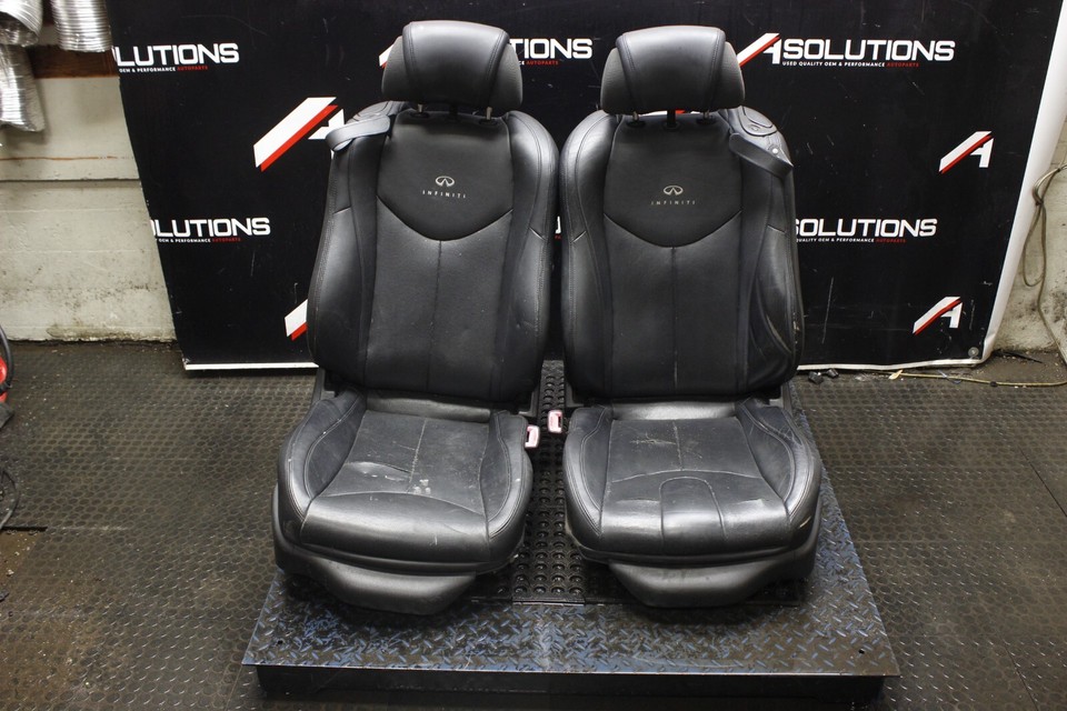 2009-2013 Infiniti G37 Convertible Seats Pair OEM Black Leather | eBay