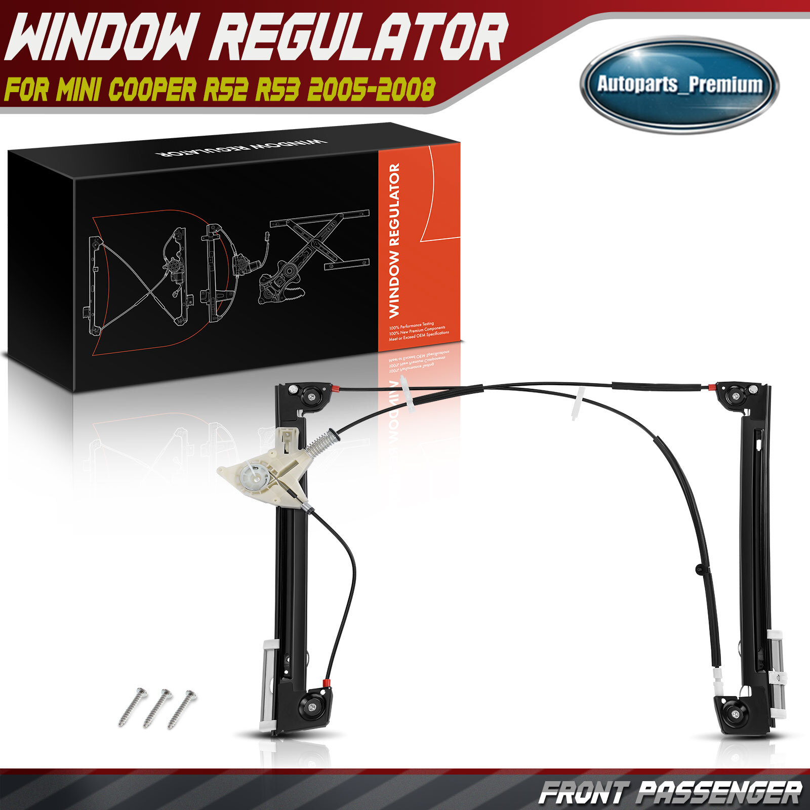 Power Window Regulator for Mini R52 R53 Cooper 05-08 Front Right ...