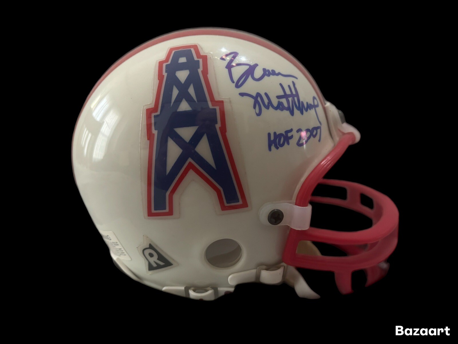 Houston Oilers Mini Helmet Signed By HOFer Bruce Matthews! Tennessee ...