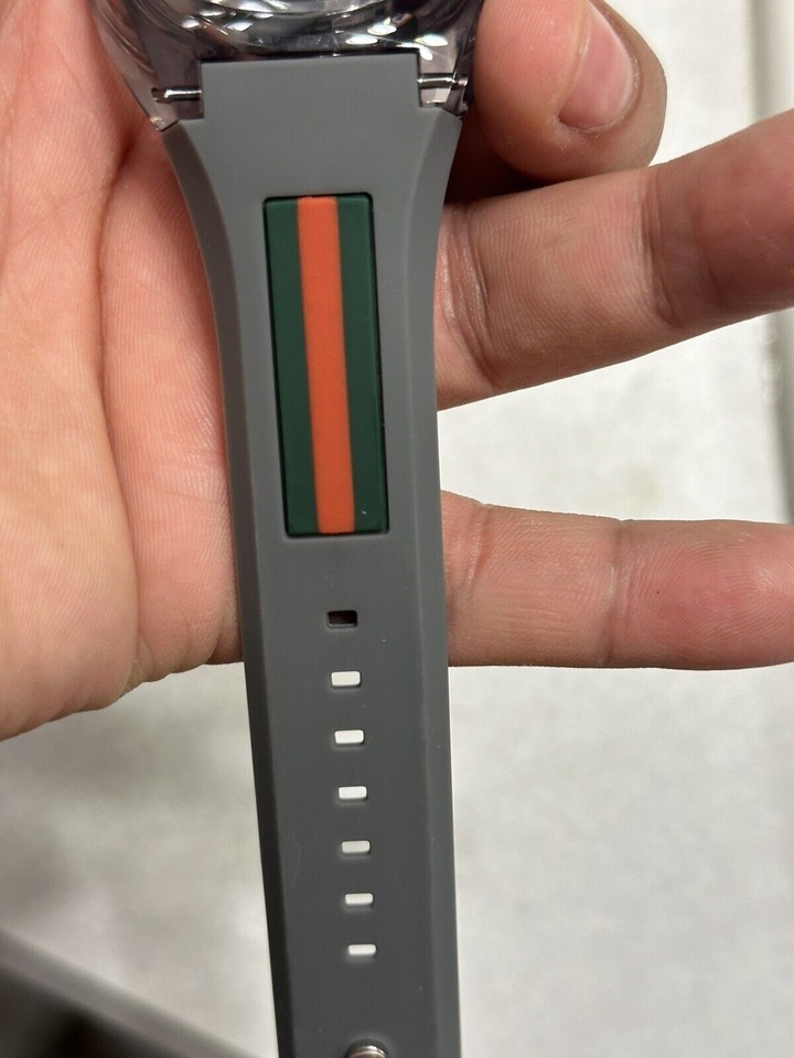 New Gucci Sync XXL YA137109 Gray Rubber Band Gray Dial Unisex Watch | eBay
