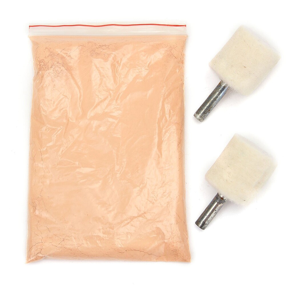 120g Cerium Oxide Glass Polishing Kit Windscreen Scratch Remover Felt ...