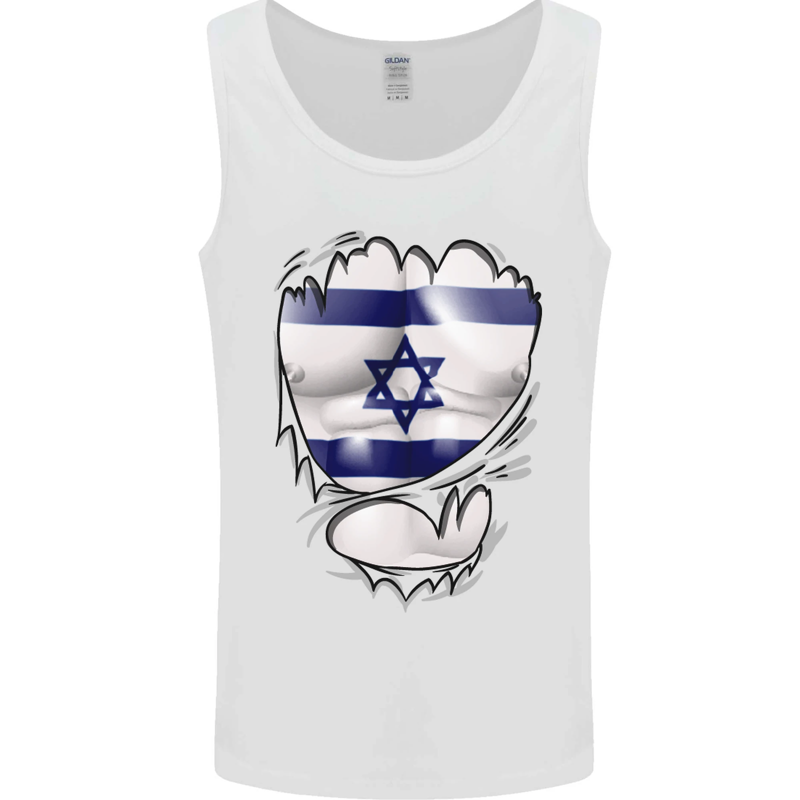 Gym The Israeli Flag Ripped Muscles Israel Mens Vest Tank Top | eBay UK