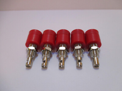 4mm Panel Mount Test Socket Red Banana Connectors ( Sold in sets of 5 ...