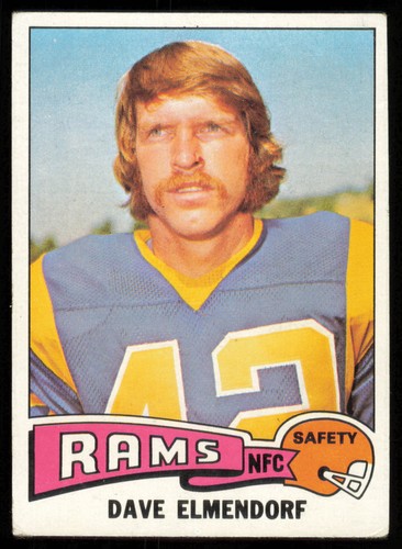 1975 Topps #482 Dave Elmendorf Los Angeles Rams | eBay